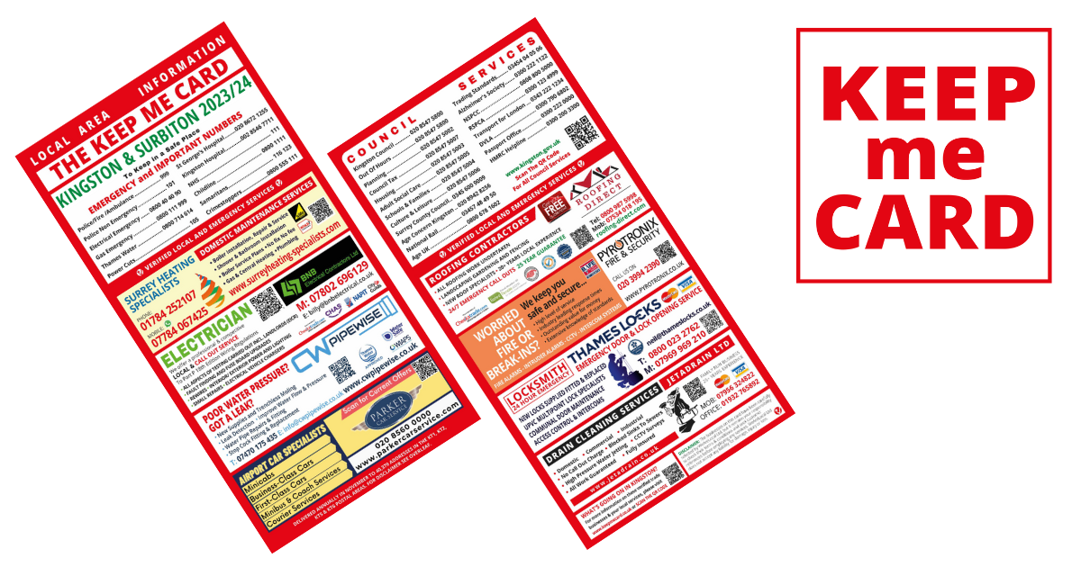 The KEEP ME CARD provides local residents with trusted tradespeople