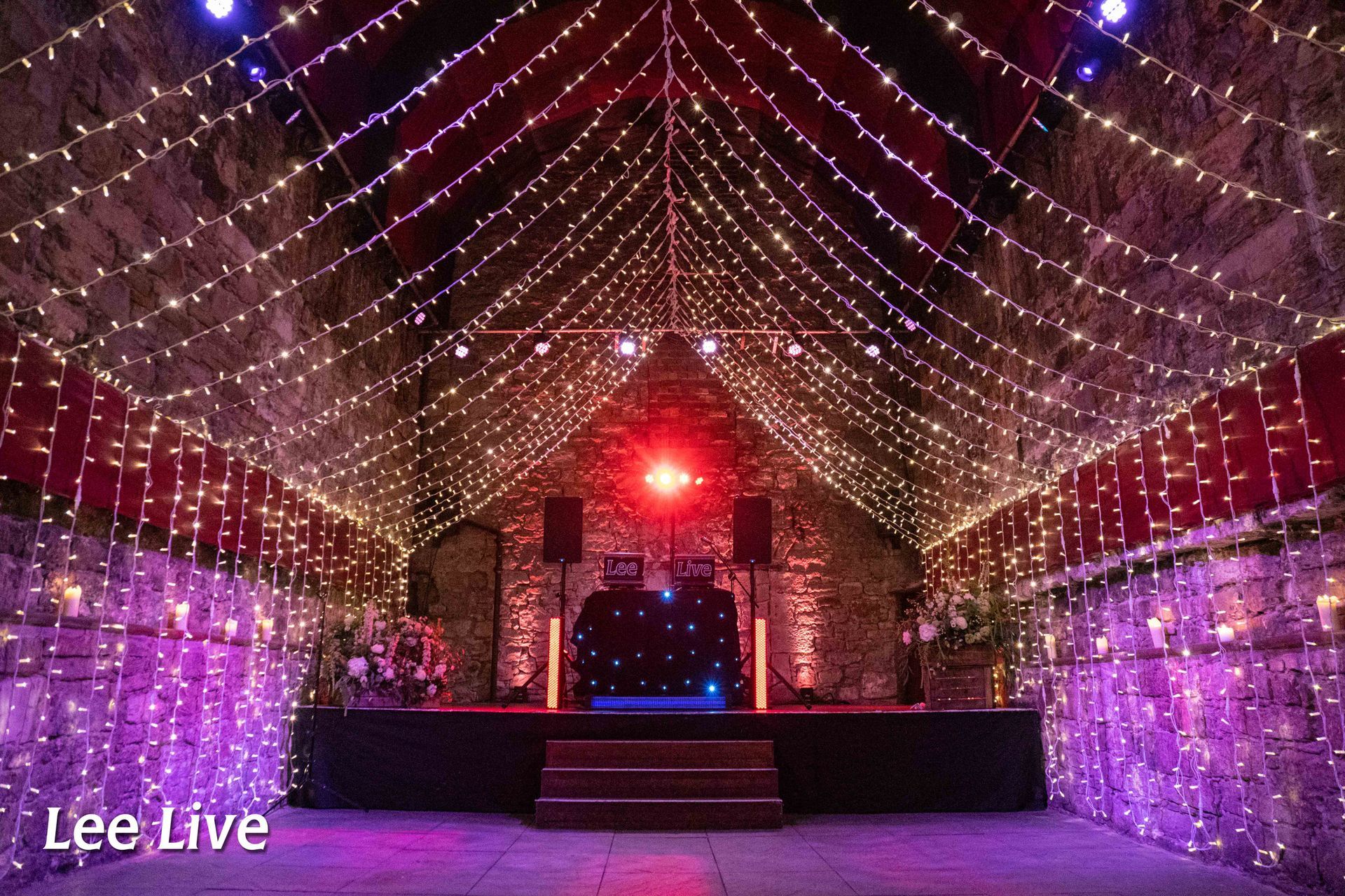 Photos of DJ Lee Live | Setup for Edinburgh Wedding DJ Lee Live