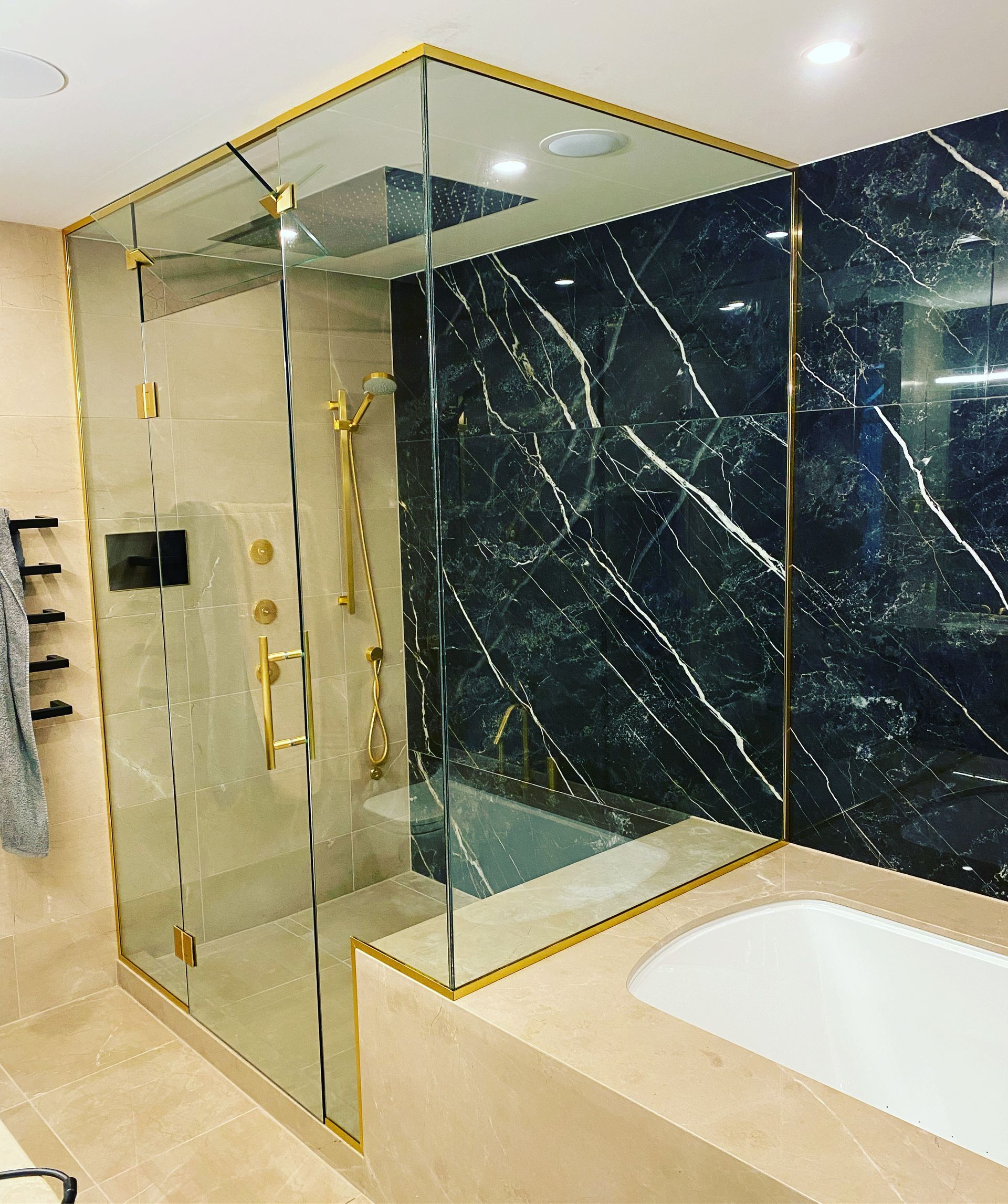 Experience Luxury with Frameless Steam Glass Shower Door.