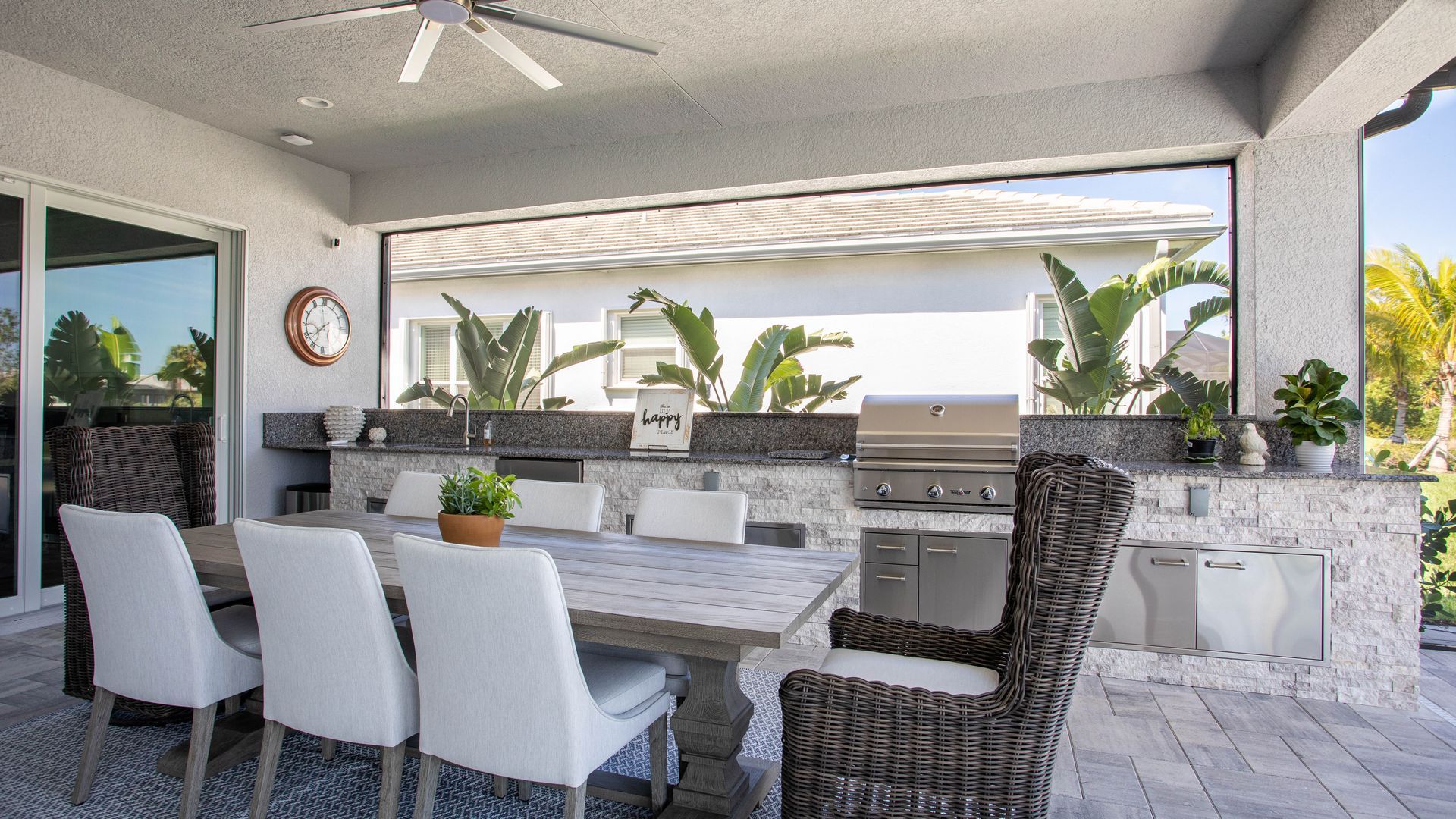 Straight Run Outdoor Kitchens & Ideas | HL Posey Builders