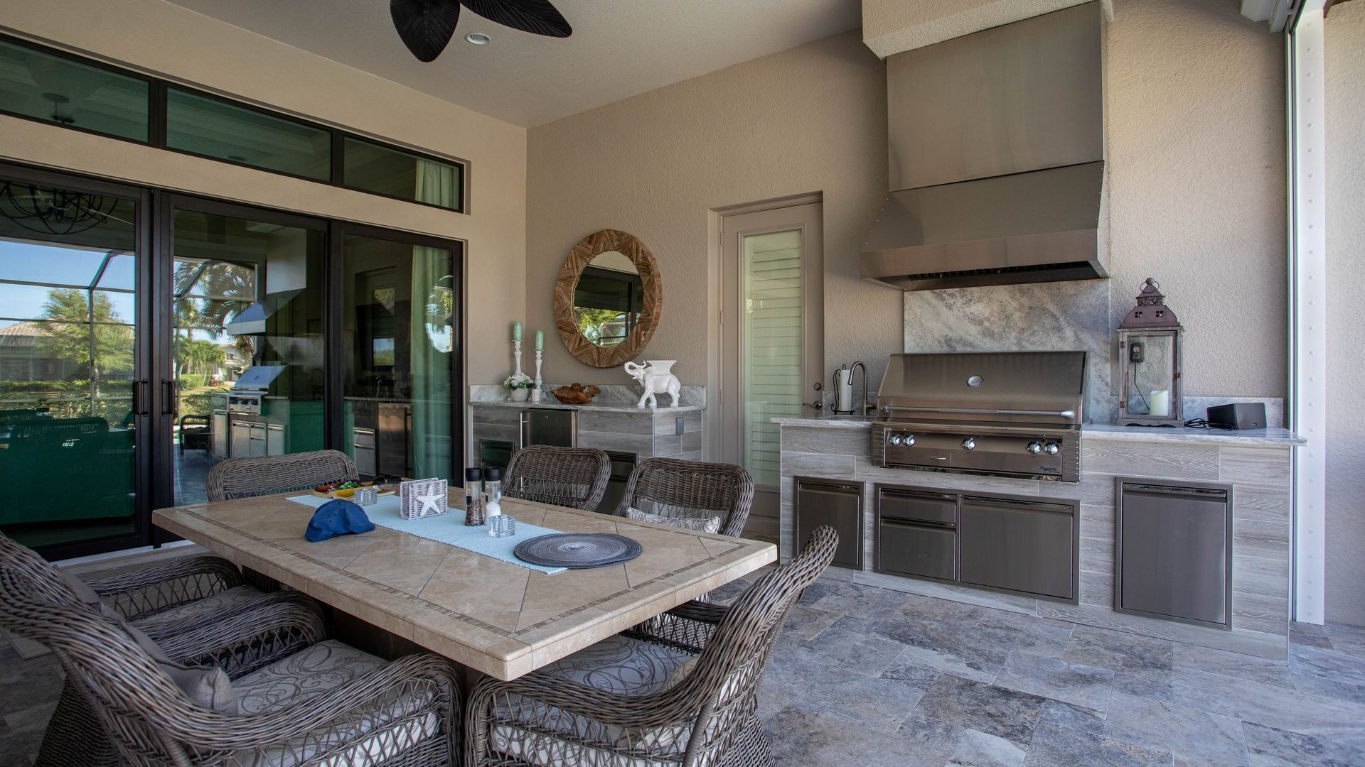 Straight Run Outdoor Kitchens & Ideas | HL Posey Builders