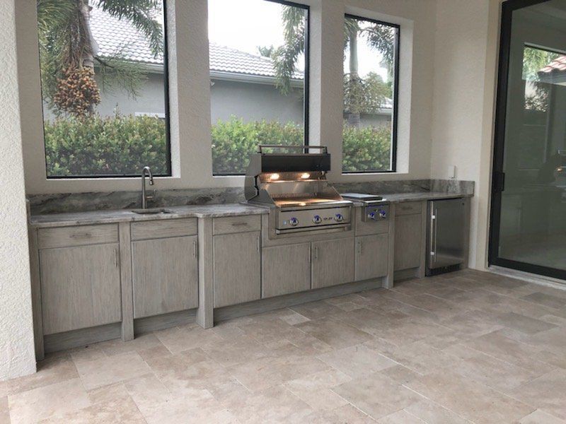 Straight Run Outdoor Kitchens & Ideas | HL Posey Builders