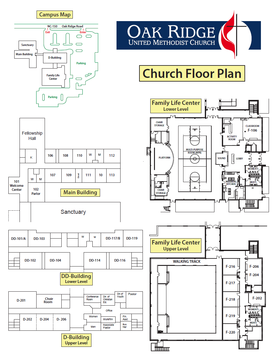 Church Campus Map | Oak Ridge Methodist Church