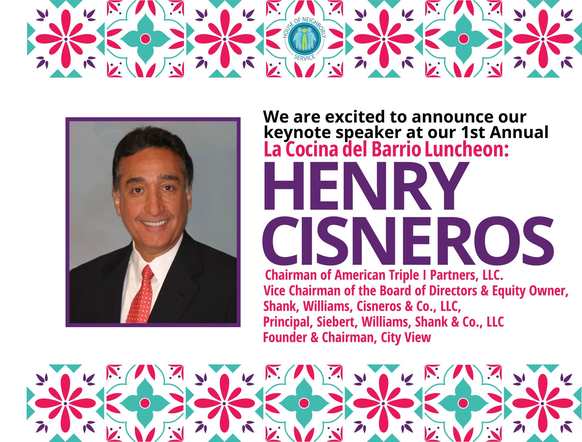 Upcoming Events at the House of Neighborly Service