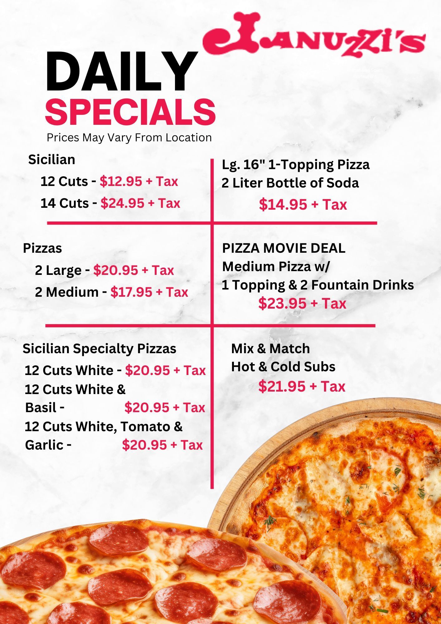 Pizza Restaurant | Luzerne County, PA | 570-825-5166