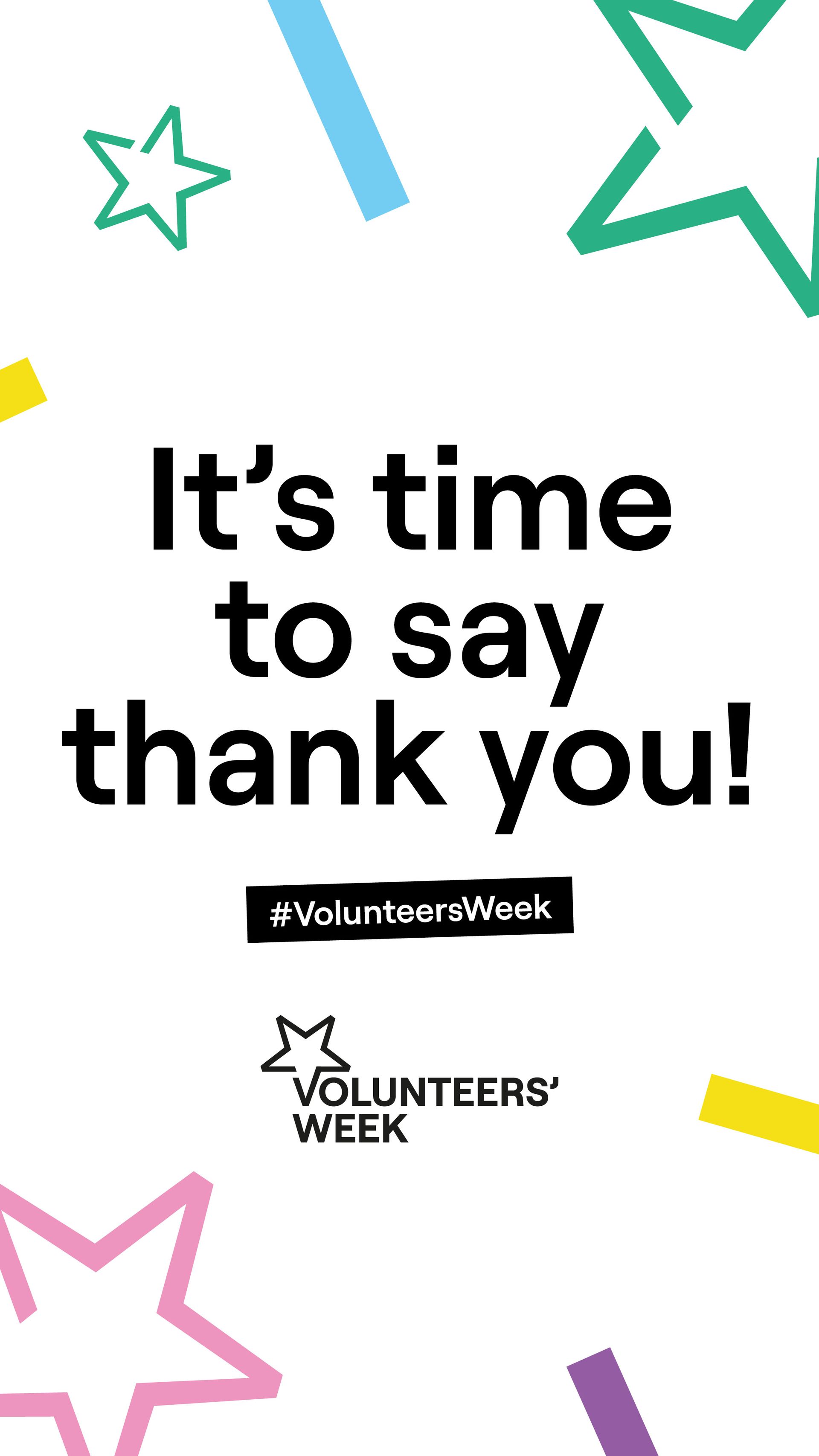 It's time to say thank you #VolunteersWeek2024
