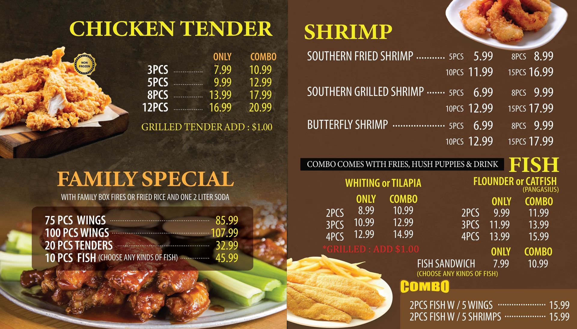 MENU Wing Fi Evans ga