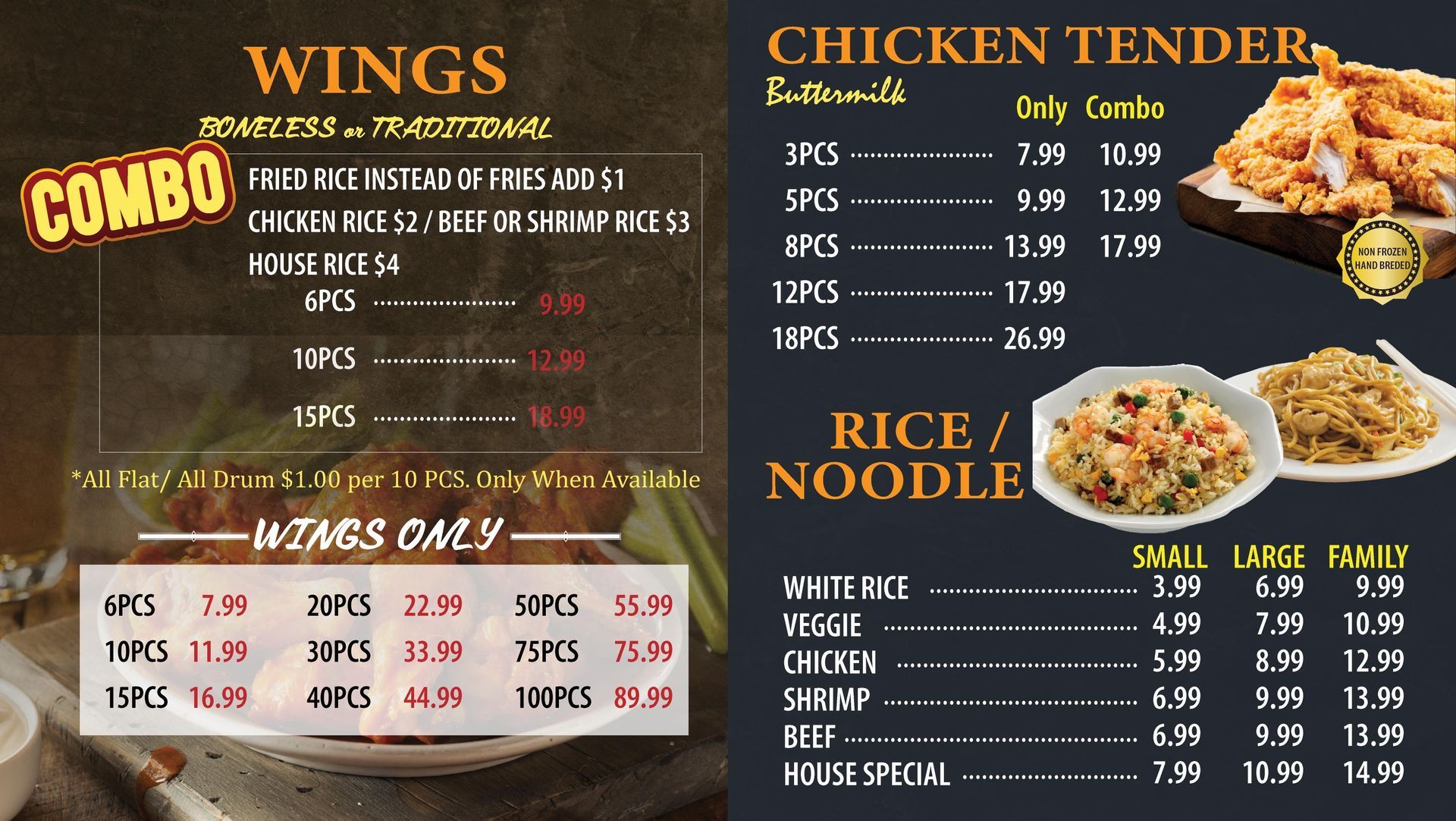 MENU Wing Fi Cumming ga