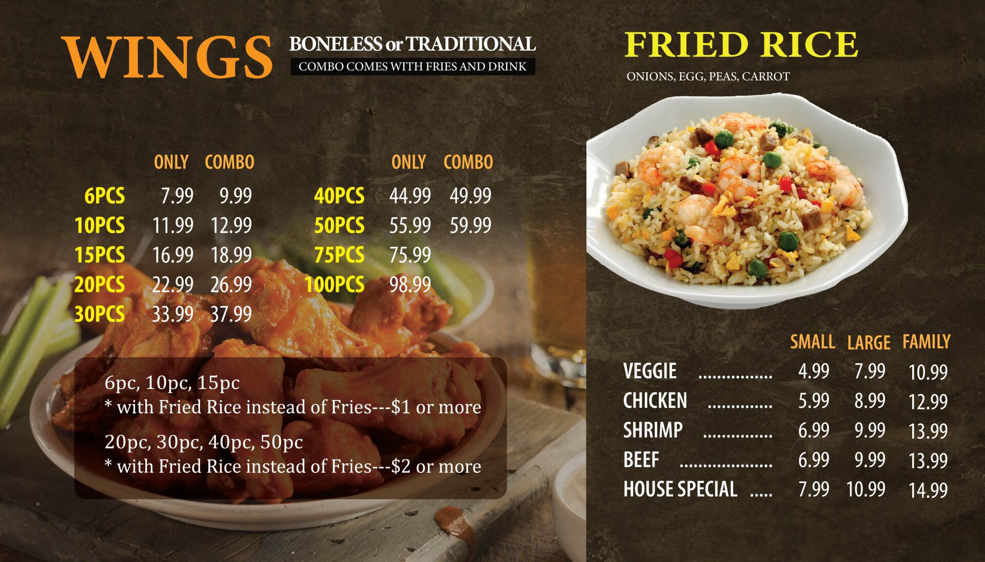 MENU Wing Fi Evans ga