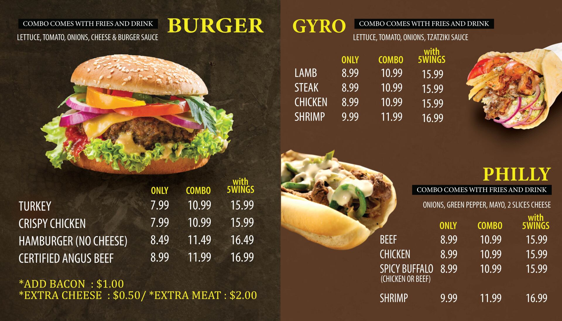 MENU Wing Fi Evans ga