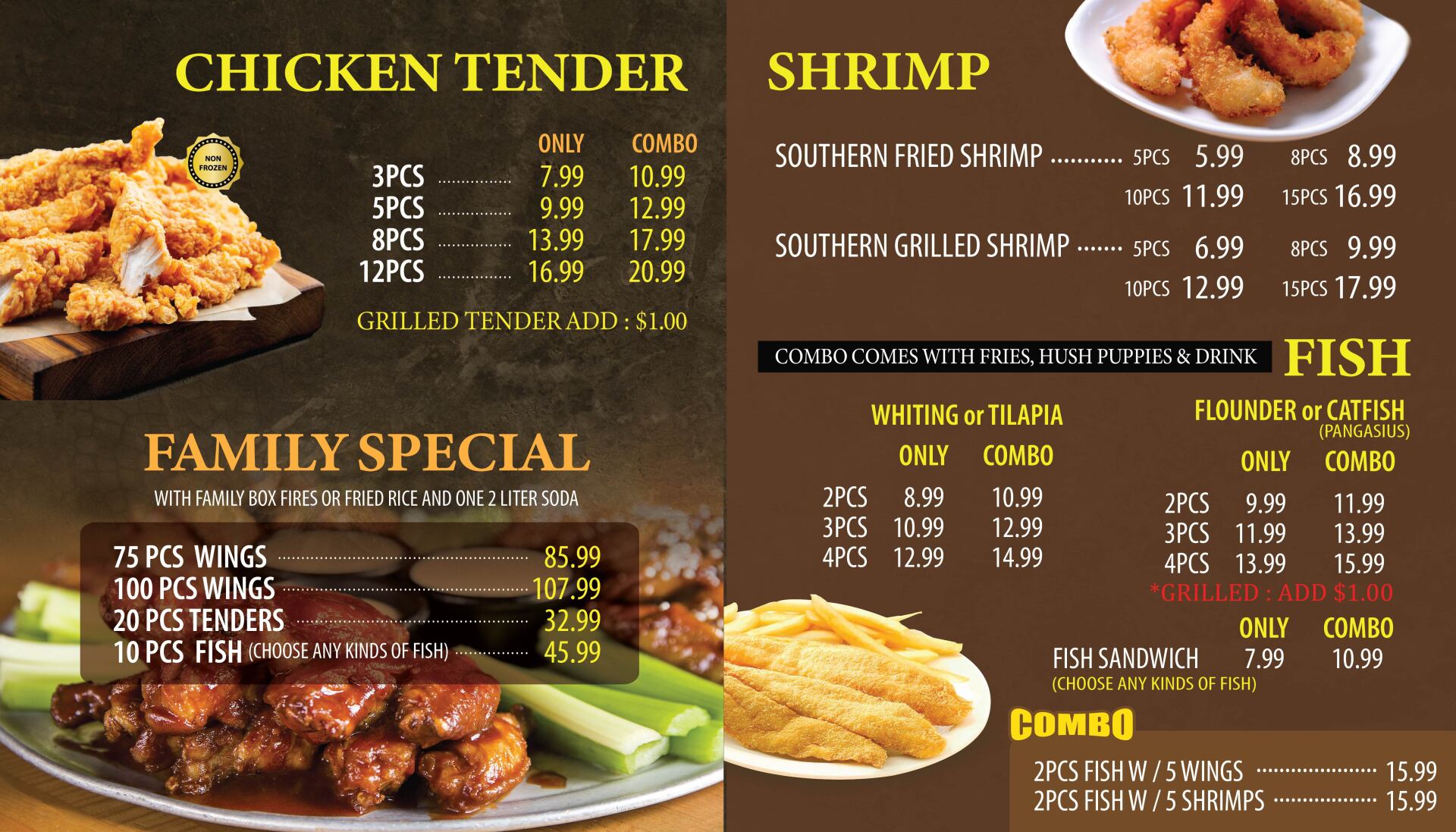 MENU Wing Fi Evans ga