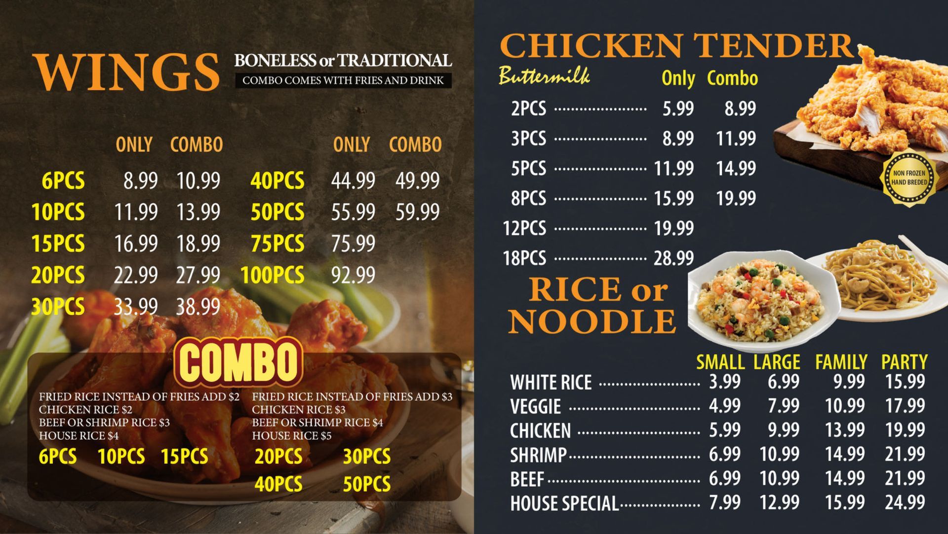 MENU Wing Fi Cumming ga