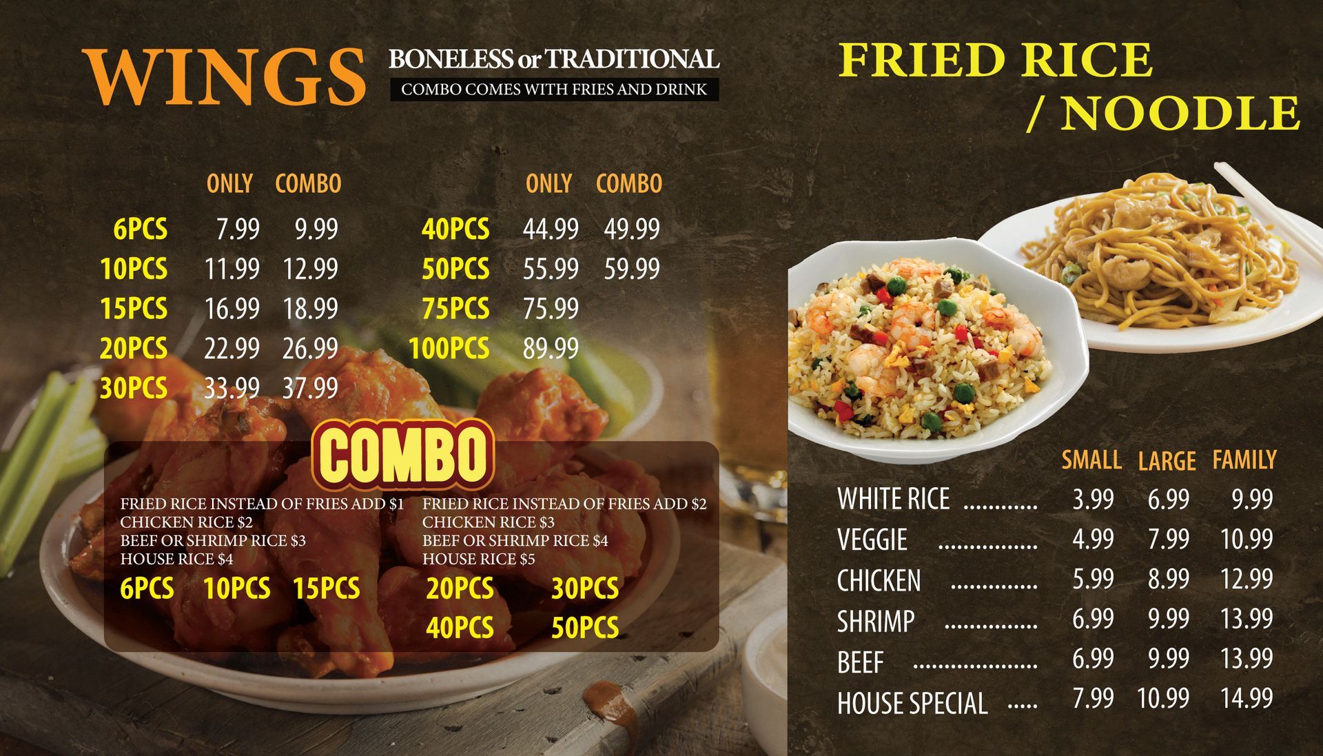 MENU Wing Fi Evans ga