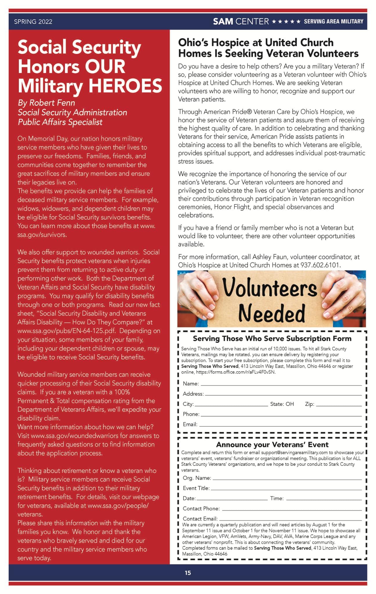 Serving Area Military