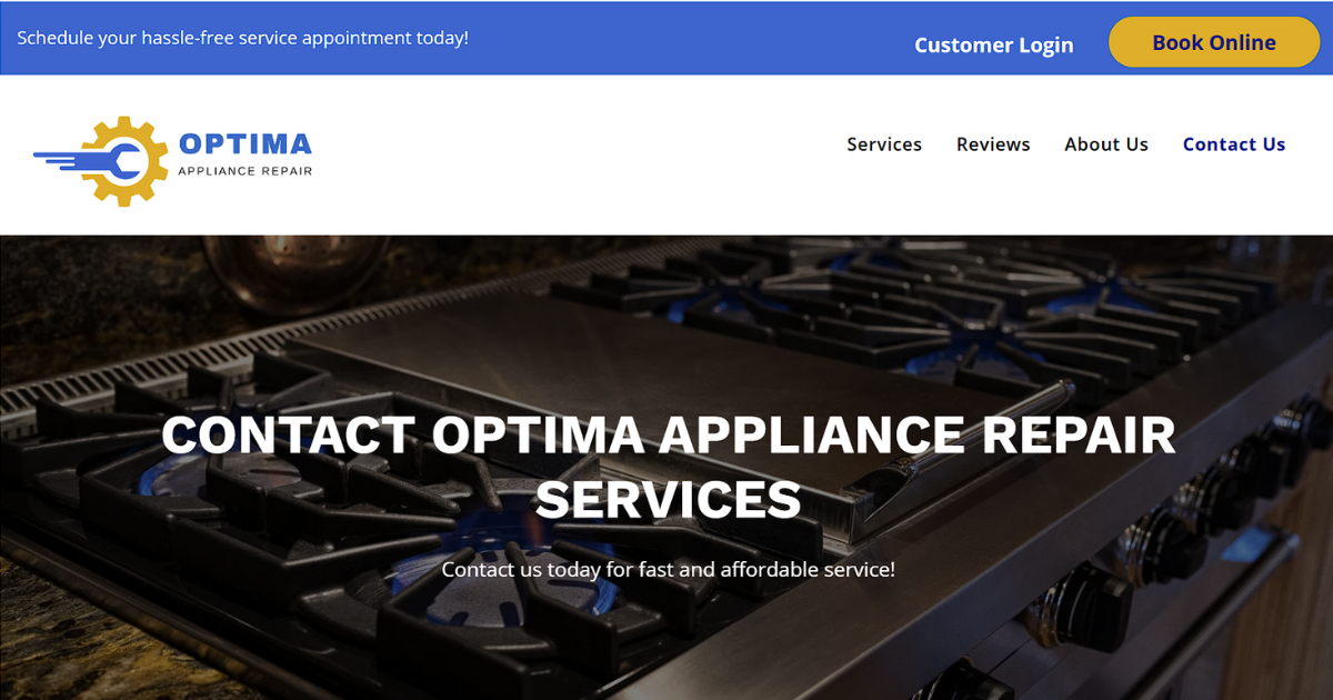 Contact Us | OPTIMA APPLIANCE REPAIR | Plano, TX
