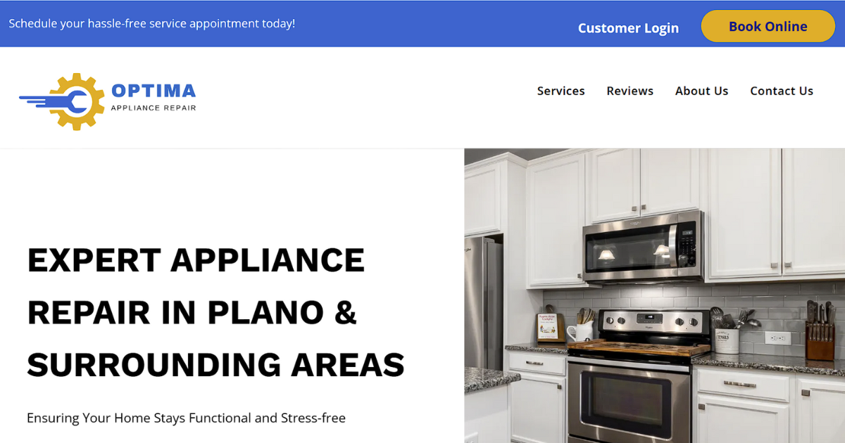 Home | OPTIMA APPLIANCE REPAIR | Plano, TX