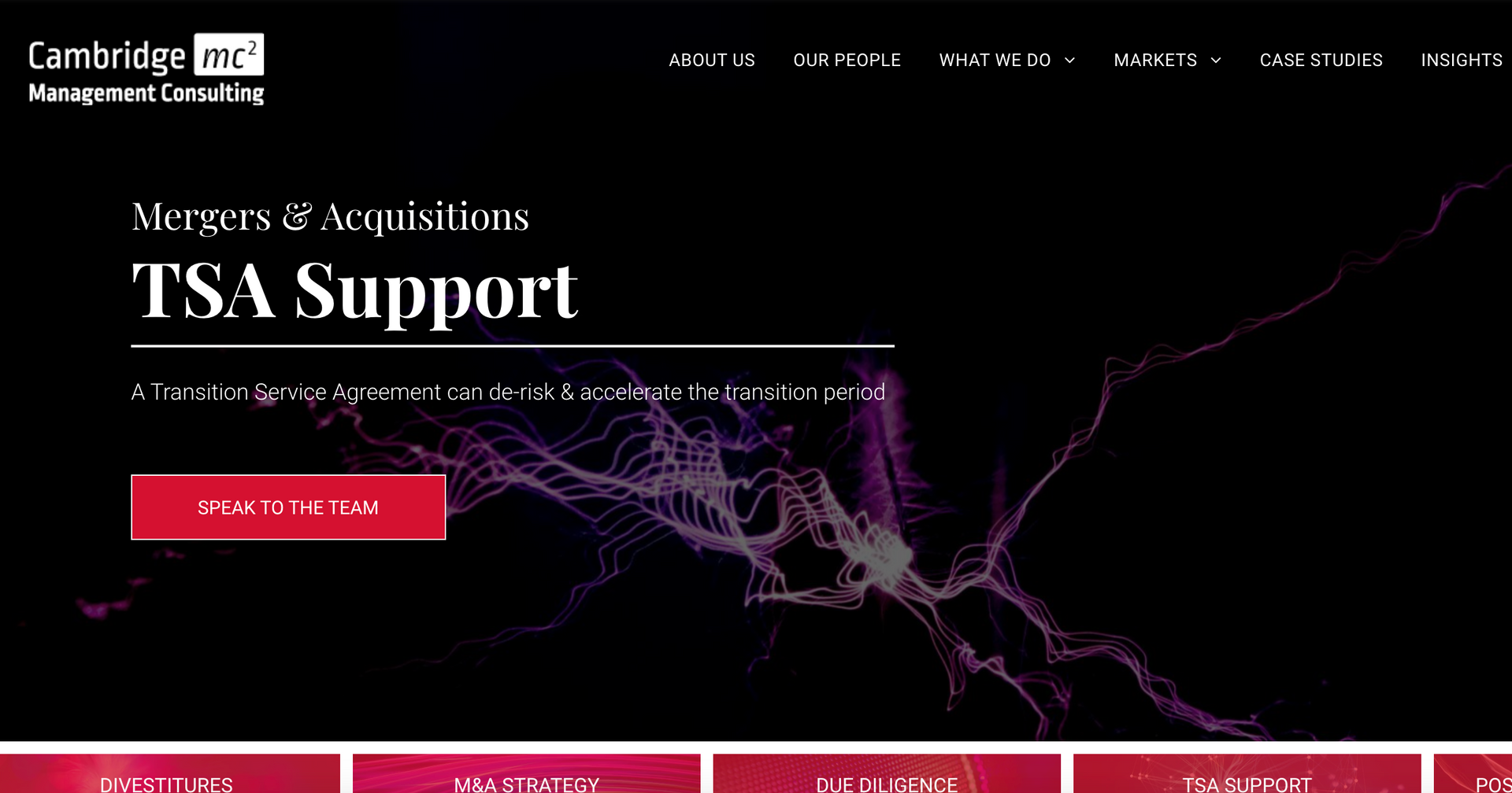 TSA Support | Cambridge Management Consulting