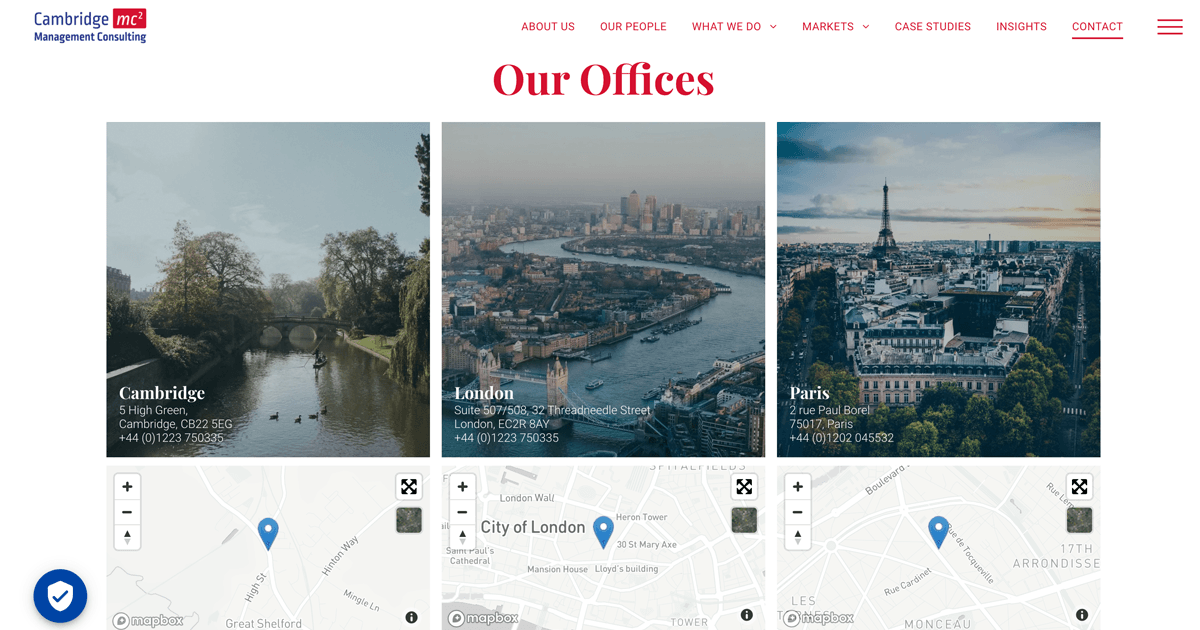Cambridge Management Consulting > Contact Us