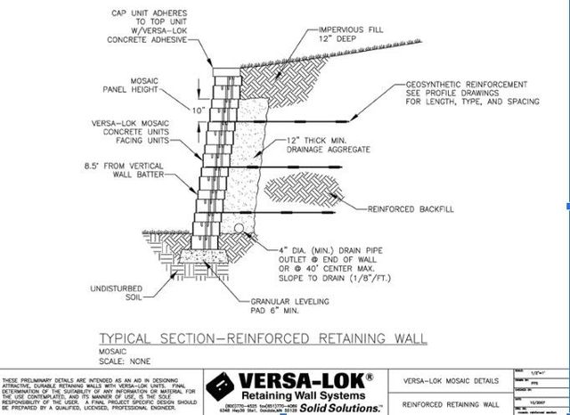 Retaining Wall Construction Drawing Stabilisure | AG Paving + Building