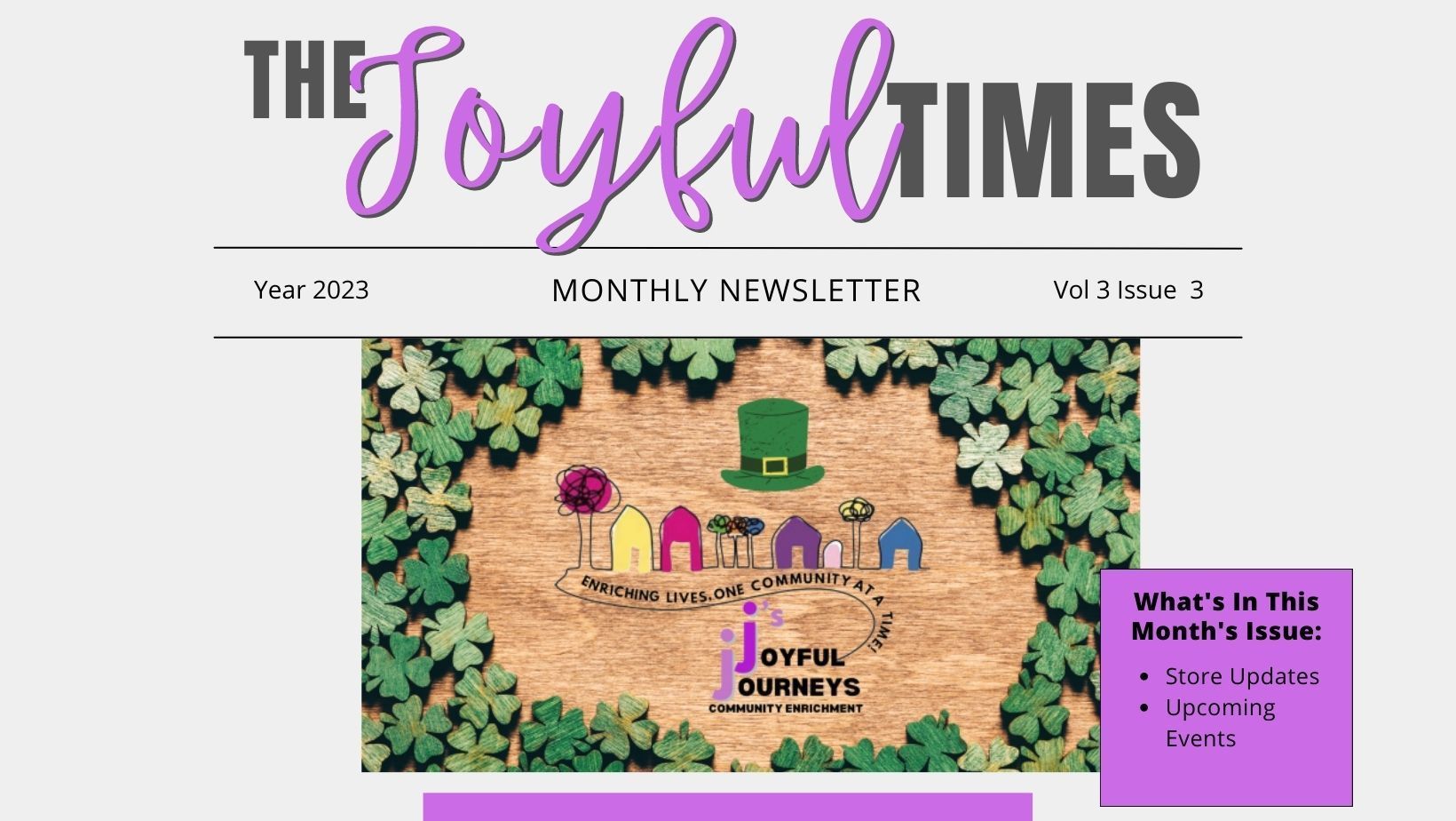THE JOYFUL TIMES MARCH EDITION