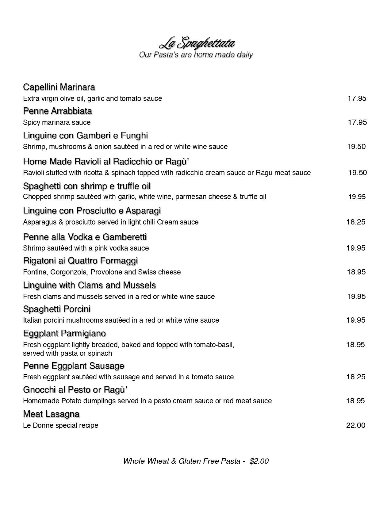 Authentic Italian Food | Le Donne Cucina | Palm Desert, CA