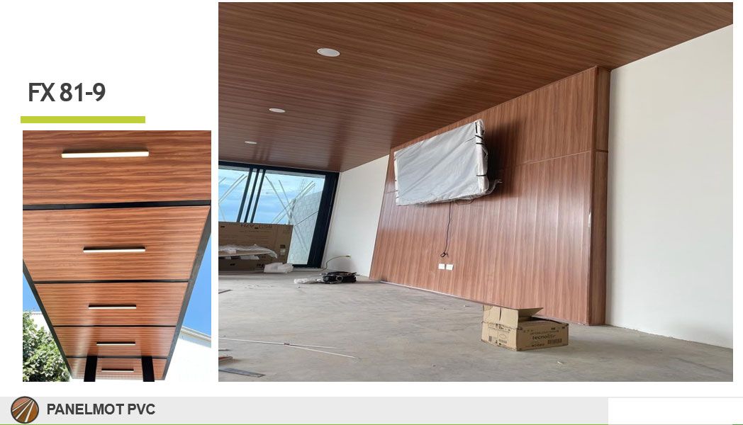 Paneles de PVC, laminado con texturas y lambrín WPC