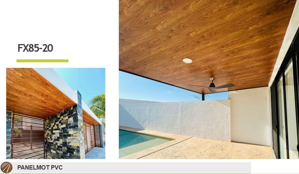 Paneles de PVC, laminado con texturas y lambrín WPC