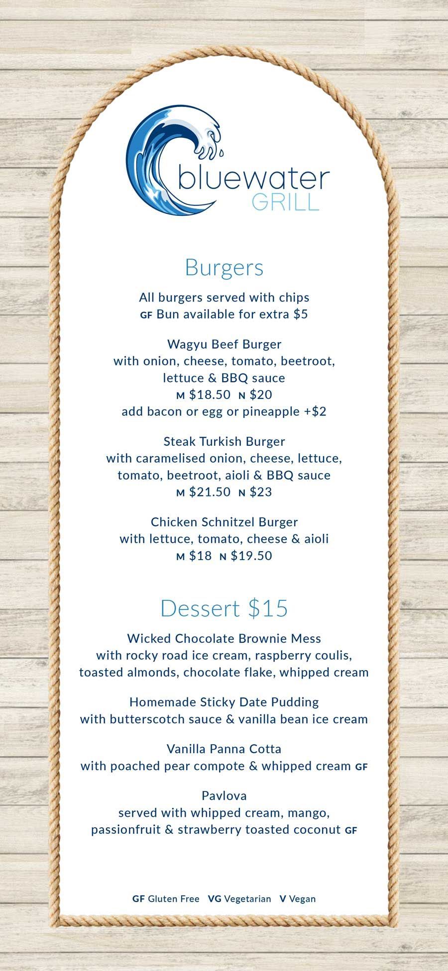 Our Menu | Bluewater Grill