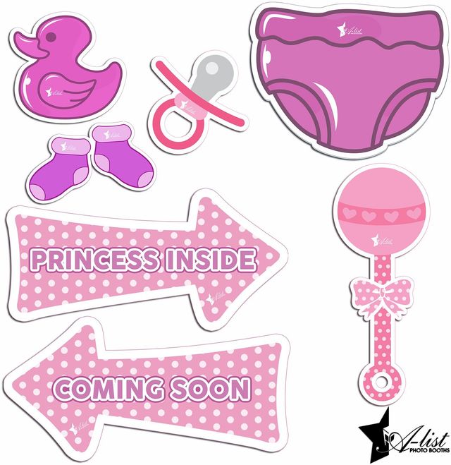 printable baby shower photo props