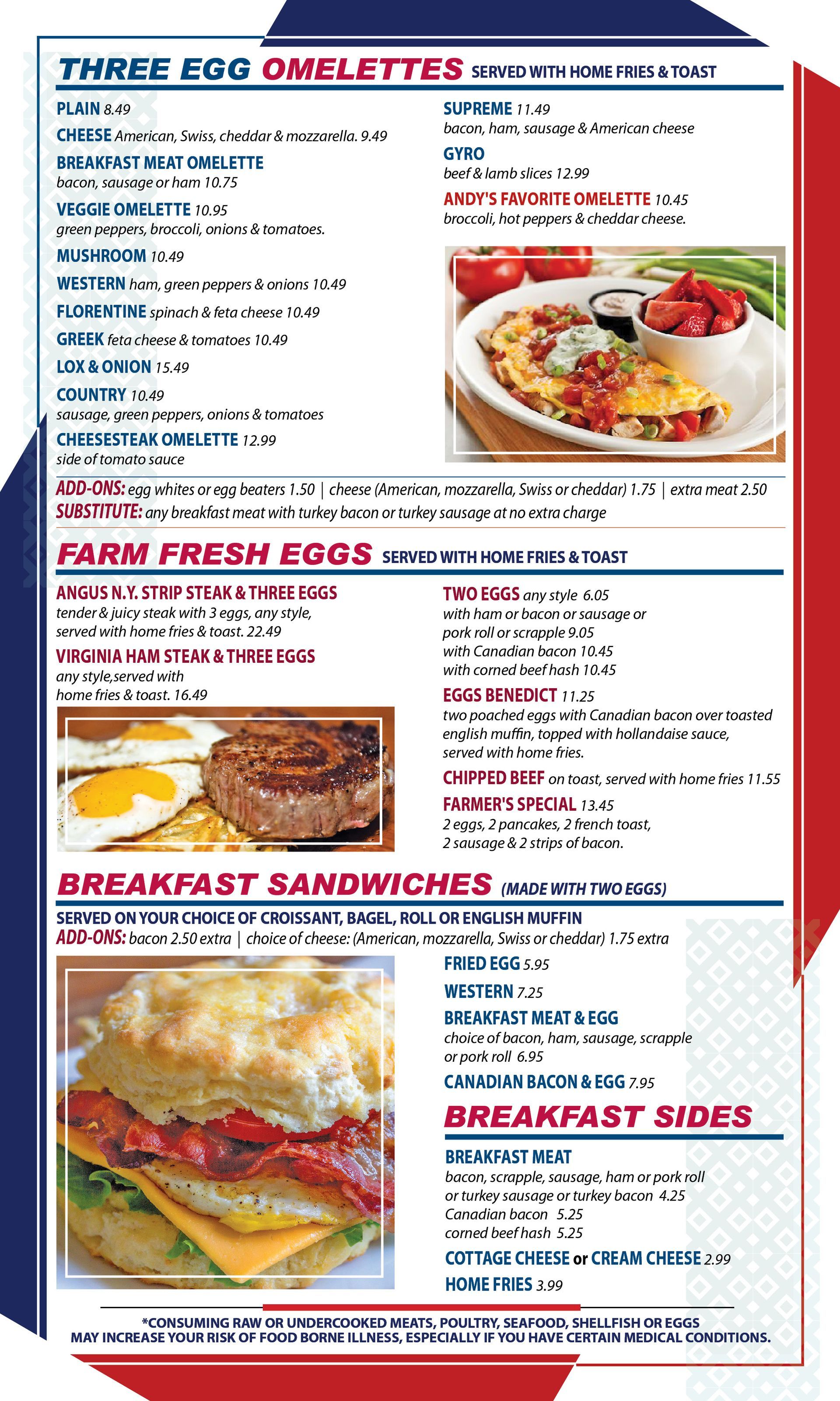 Andy's Diner & Pub Menu