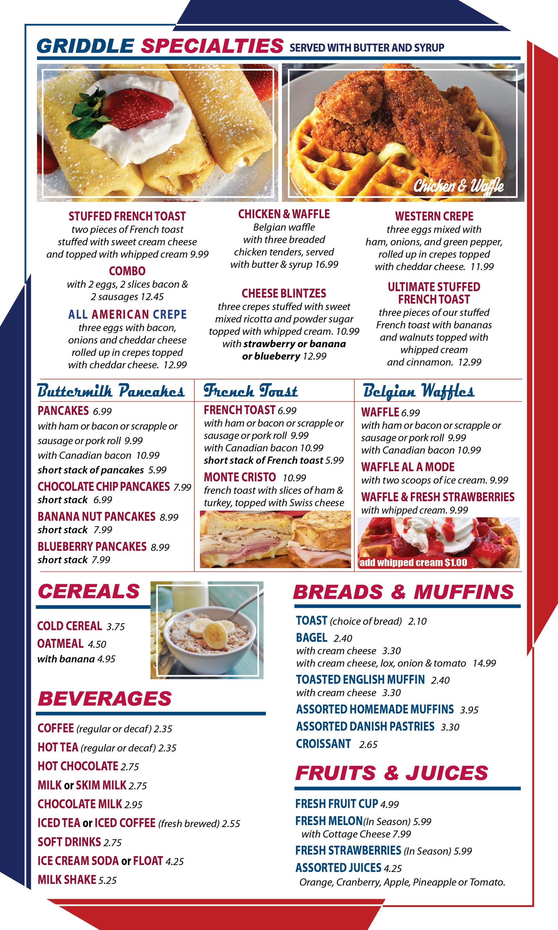 Andy's Diner & Pub Menu