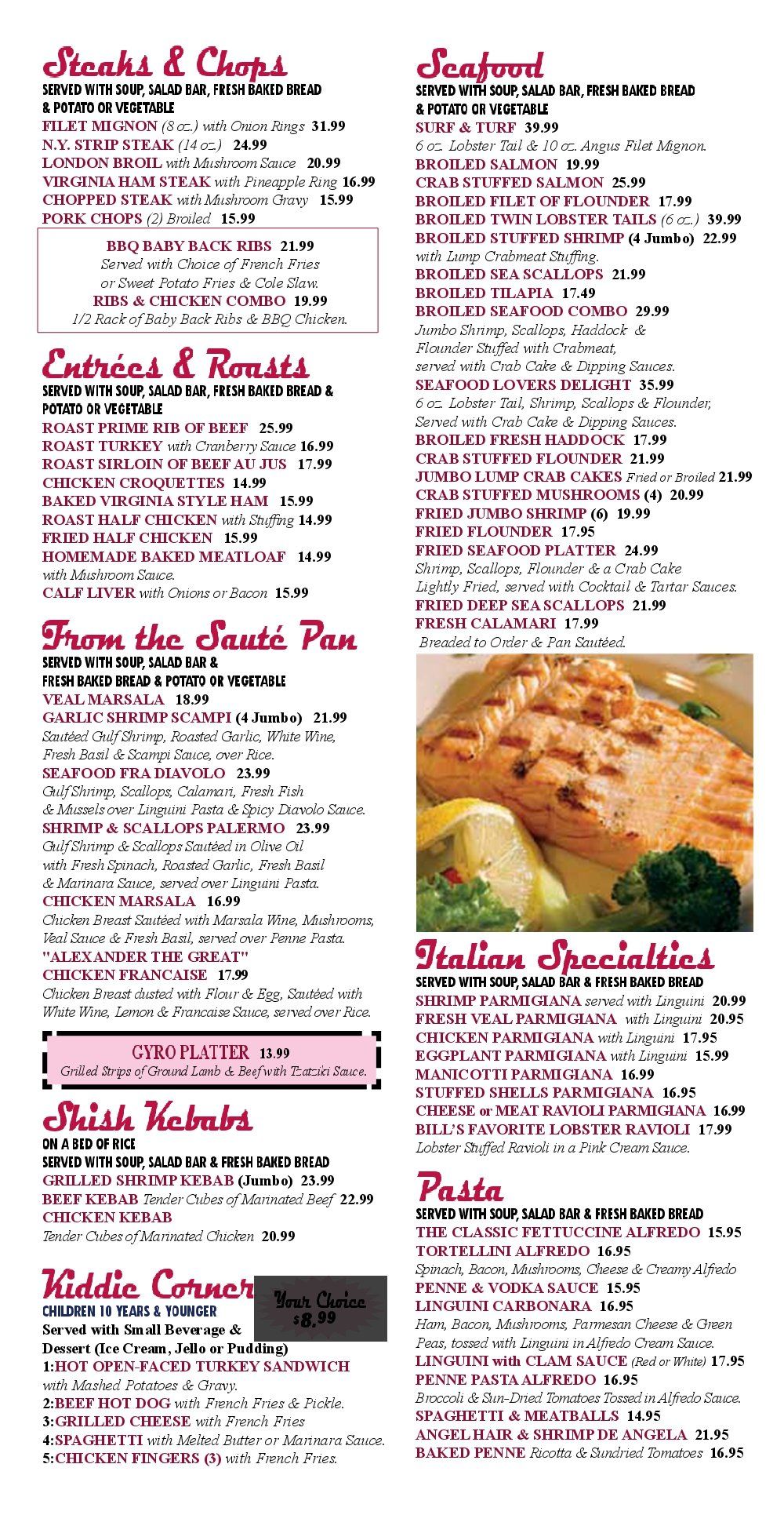 Andy's Diner & Pub Menu