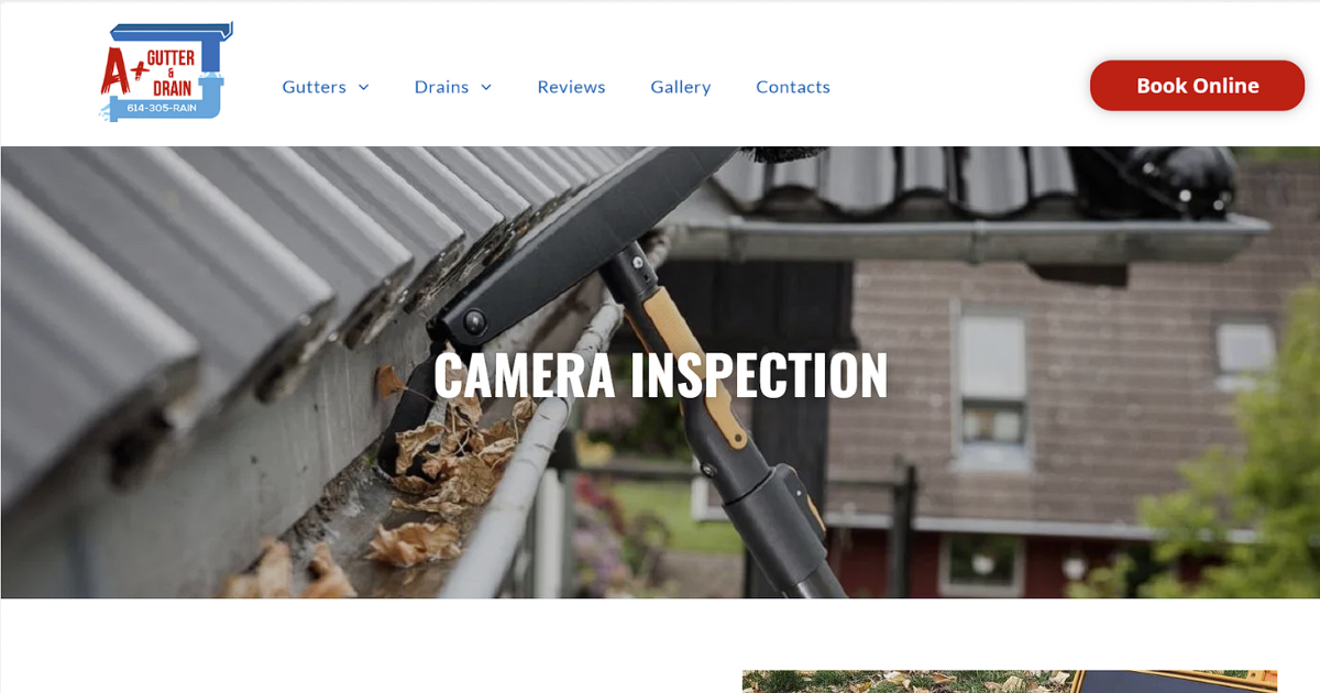 Camera Inspection | A+ Gutter & Drain | Columbus, OH