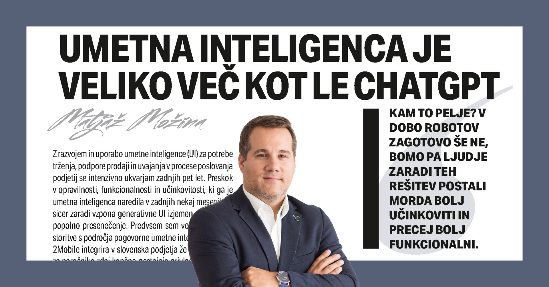 Umetna inteligenca je veliko več kot le ChatGPT