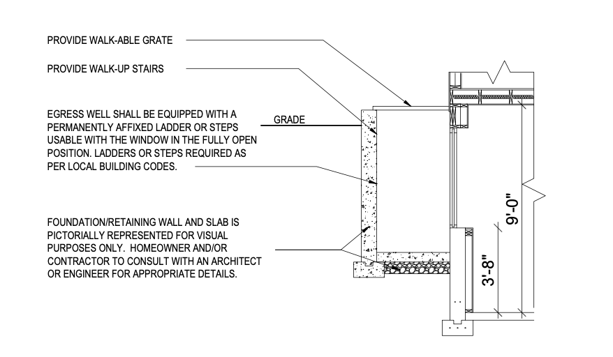 Egress Window System with egress CAD Drawings and Resources