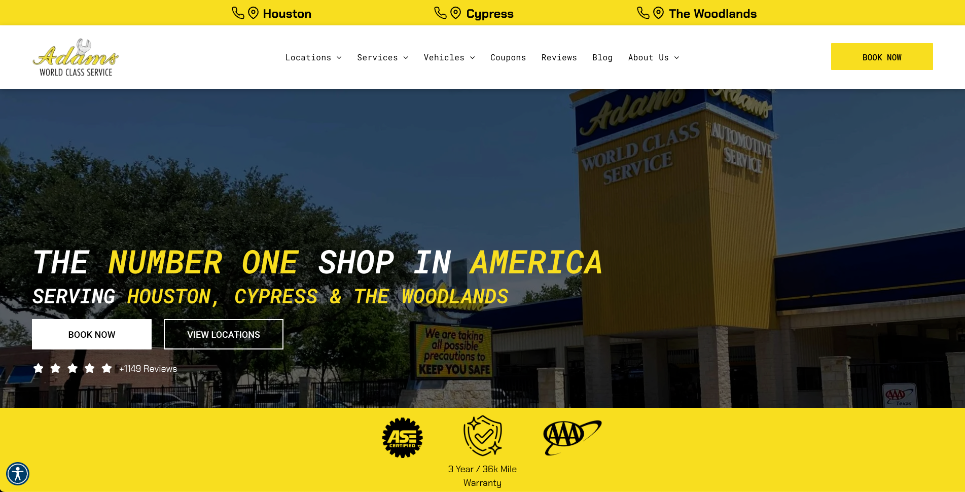 Expert Auto Repair in Houston, Cypress, and The Woodlands, TX | Adams ...