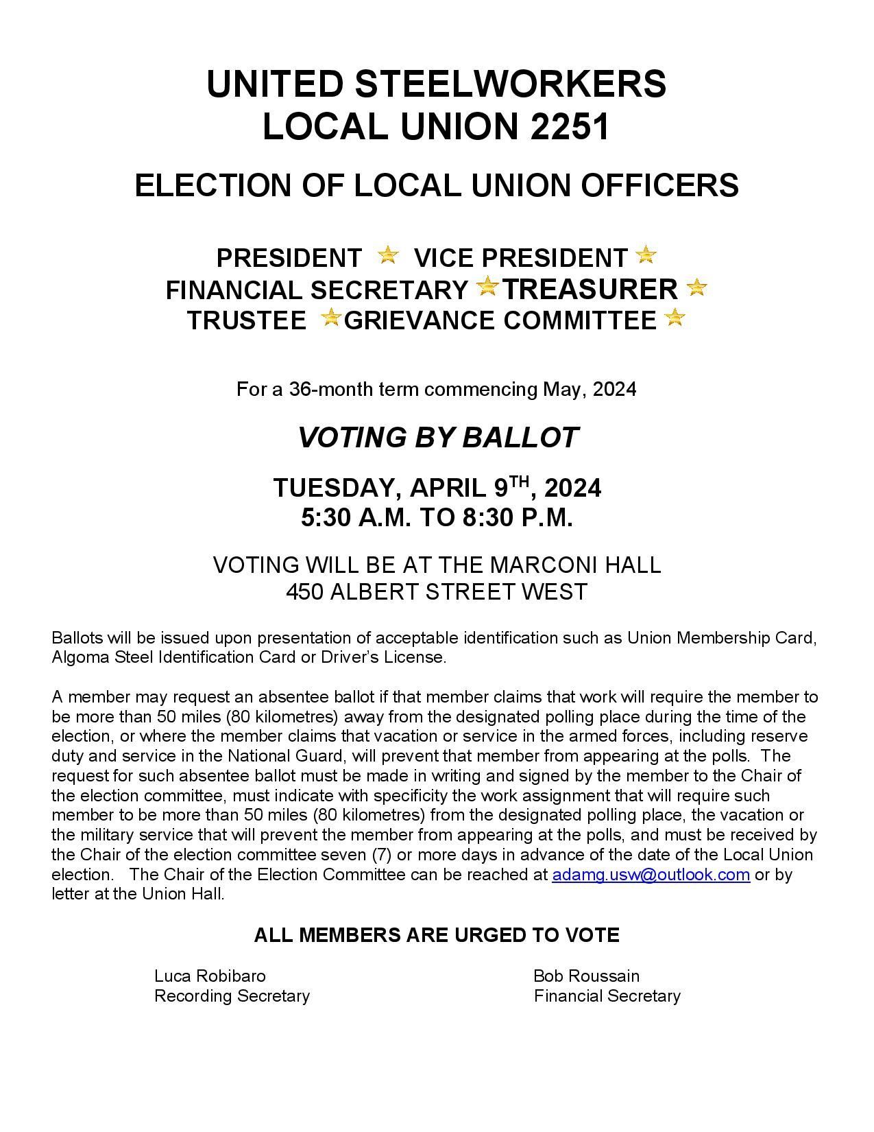 Local Union Elections