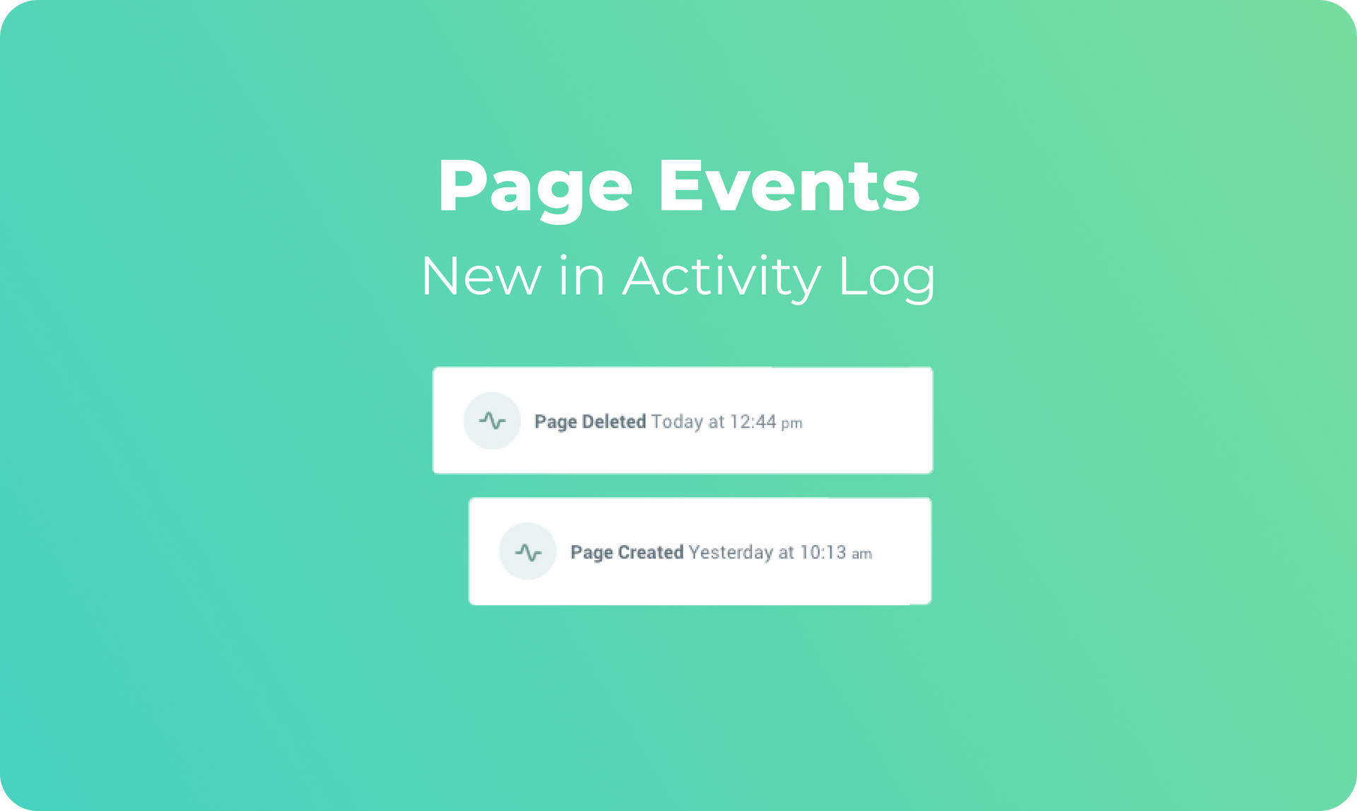 Page Events: Now in the Activity Log