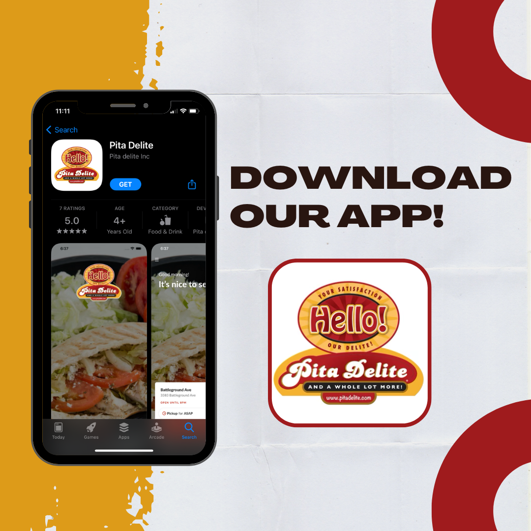 Pita Delite website homepage.