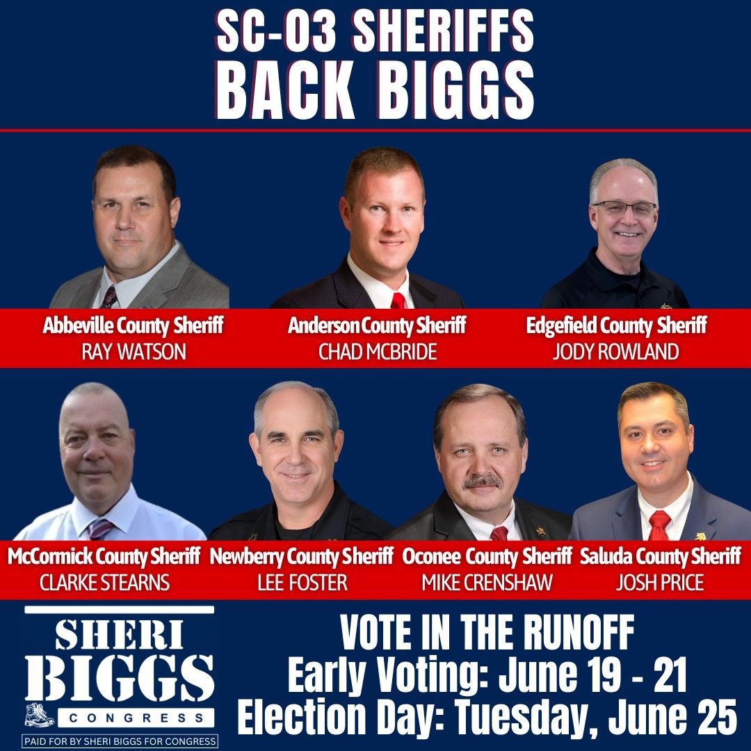 Seven SC03 Sheriffs Endorse Sheri Biggs For Congress
