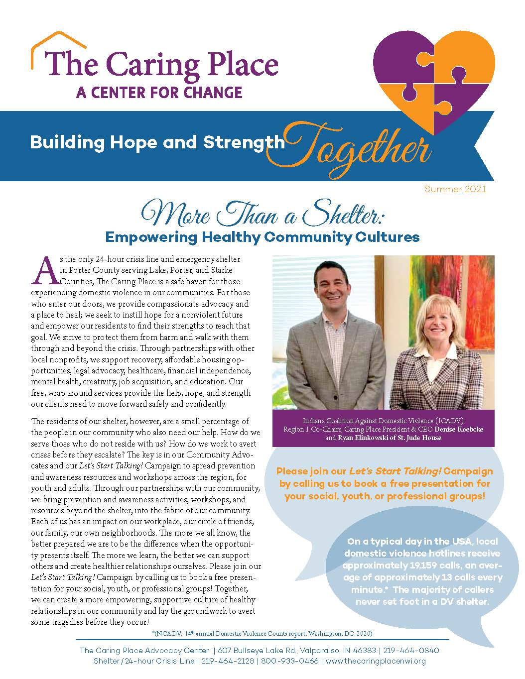 Our Summer 2021 Newsletter is out! Let's Start Talking About Empowering ...