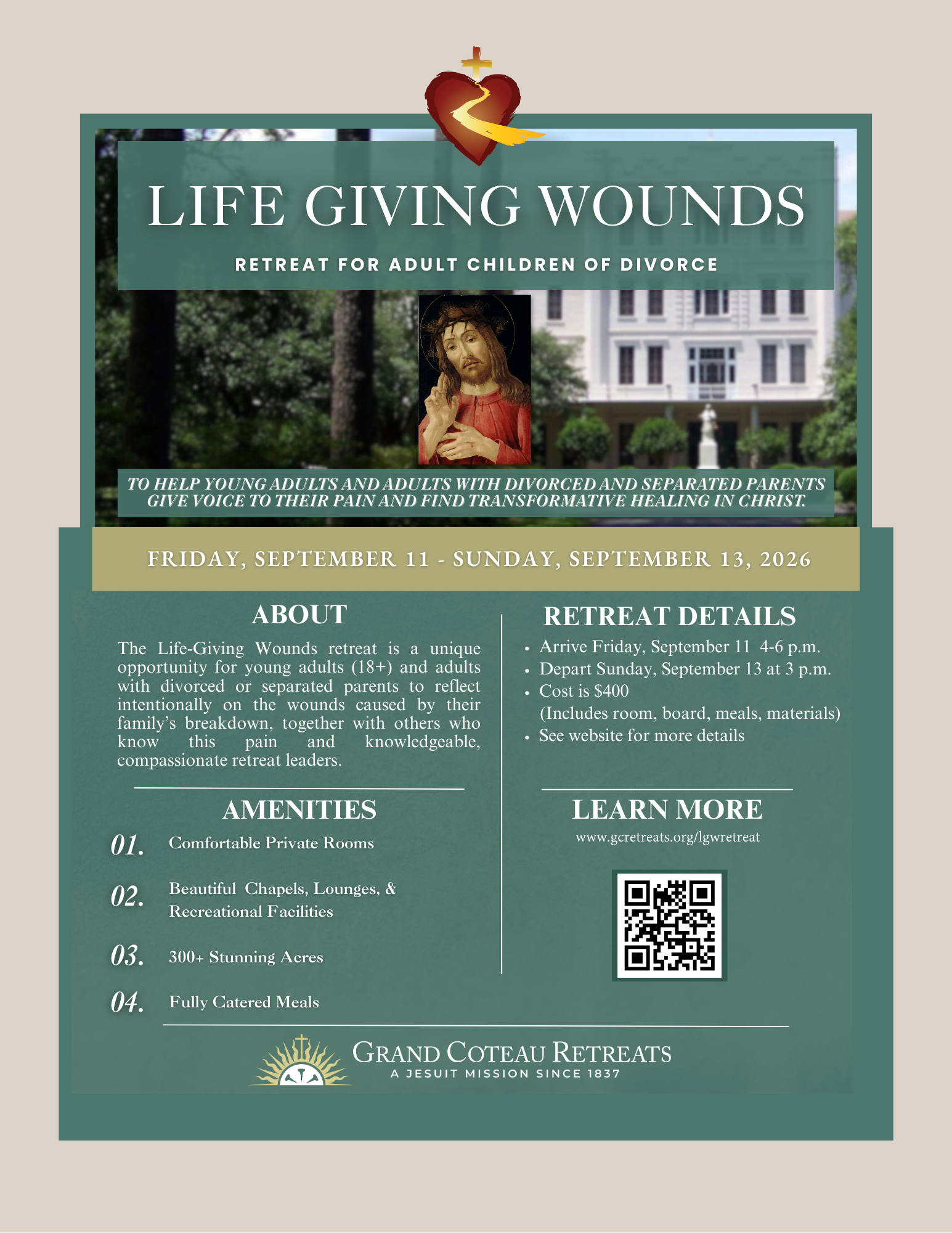 Live Giving Wounds Adult Children of Divorce Retreat