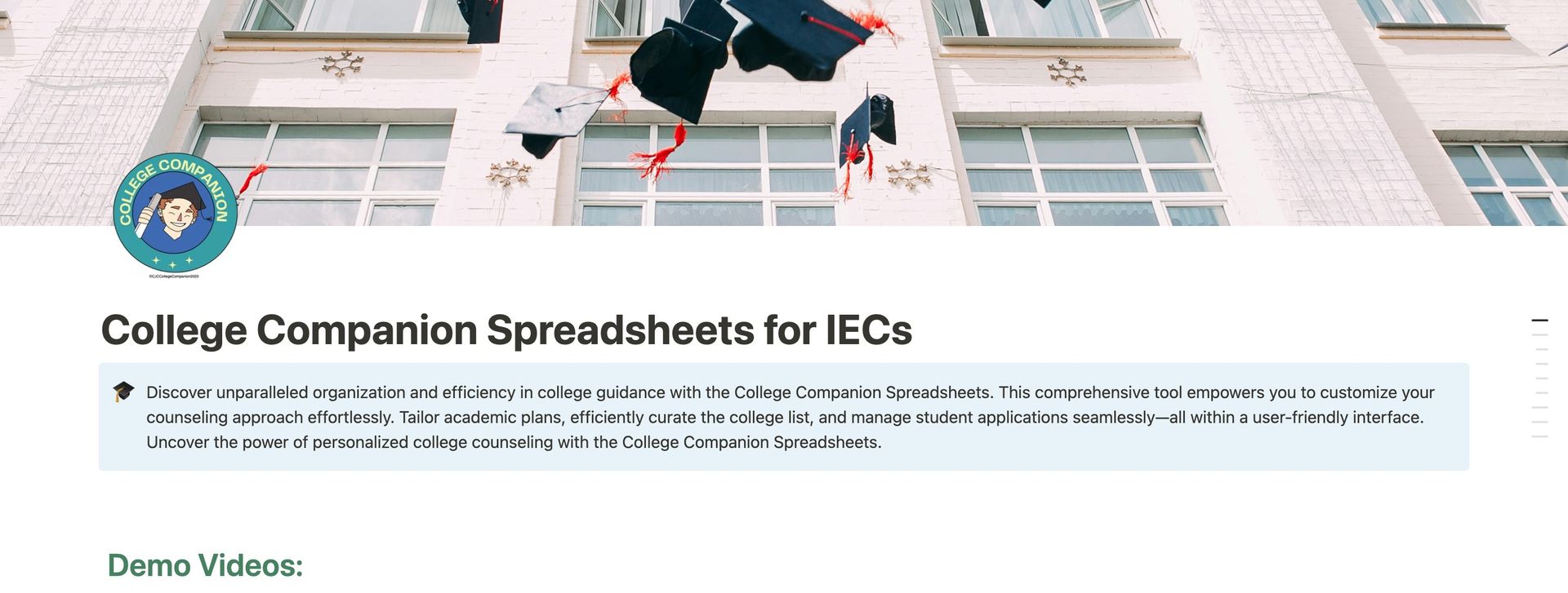 User Story of College Companion Sheets with Kim Derrick