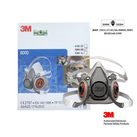 3M™ 6200 Double Cartridge Half Face Piece Reusable Respirator