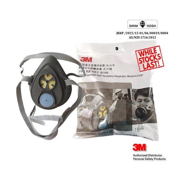 3M™ 3100 / 3200 Single Cartridge Half Face Piece Reusable Respirator