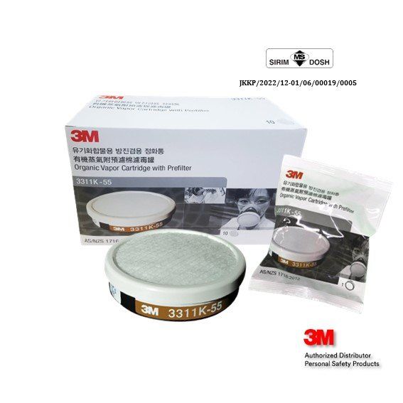 Respirator 3M™ 3311K-55 OV Cartridge with Dust / Mist Filter