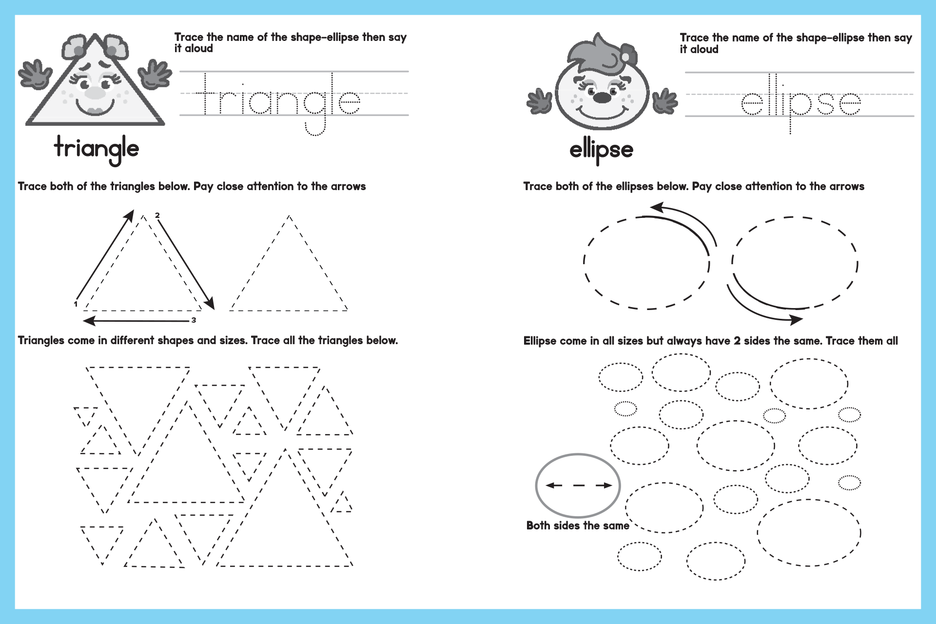 Exceptional Tracing Numbers 1-10 & Geometric Shapes For Kids WorkBooks