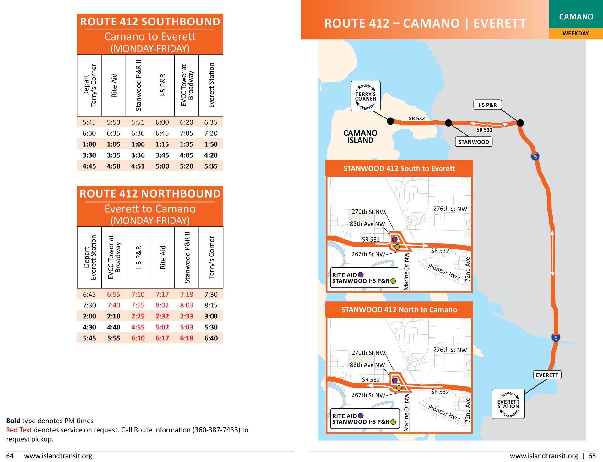 Route 412 Camano/Everett Weekday