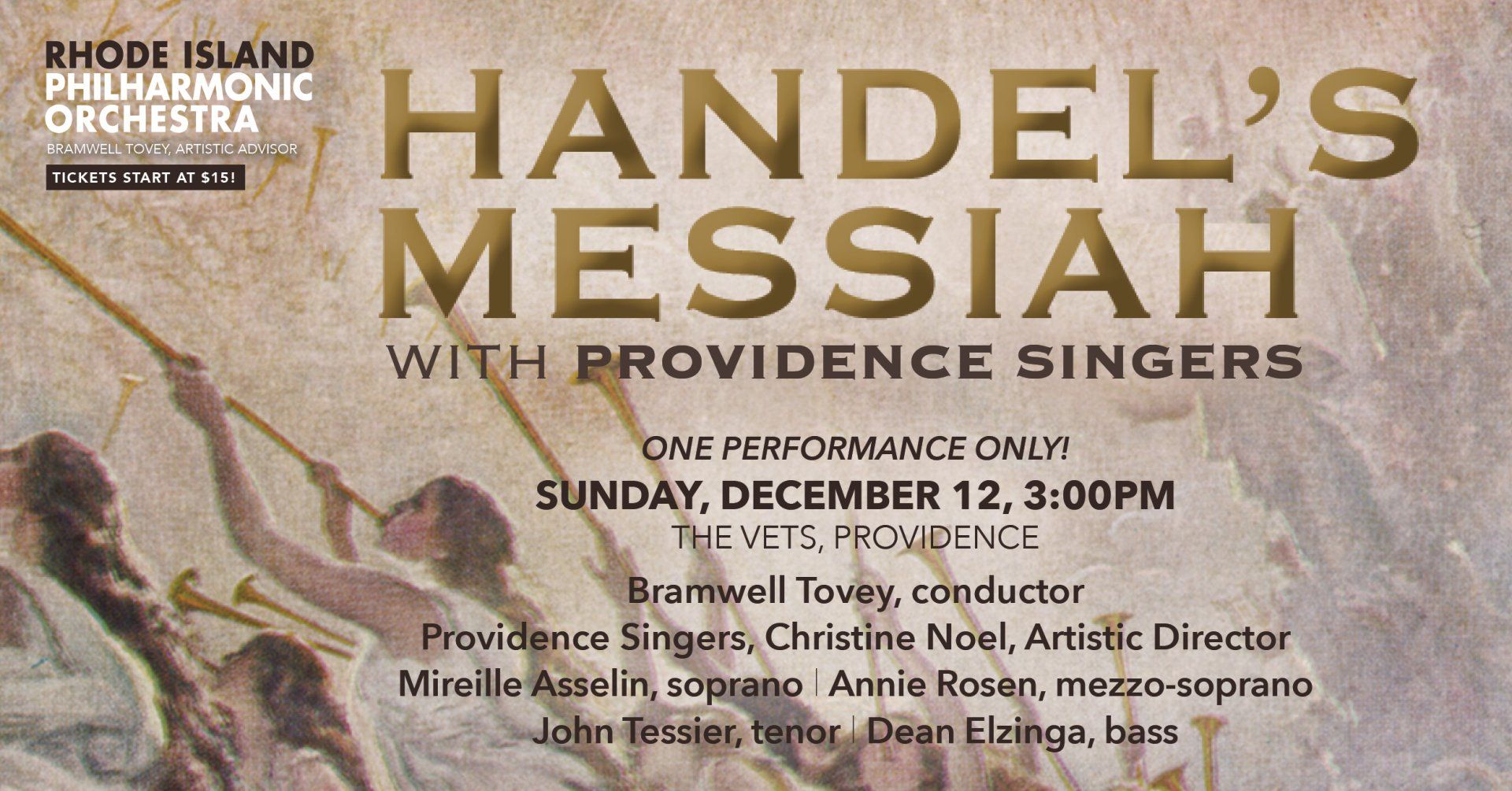 MEET THE CONDUCTOR: Bramwell Tovey, Handel's Messiah