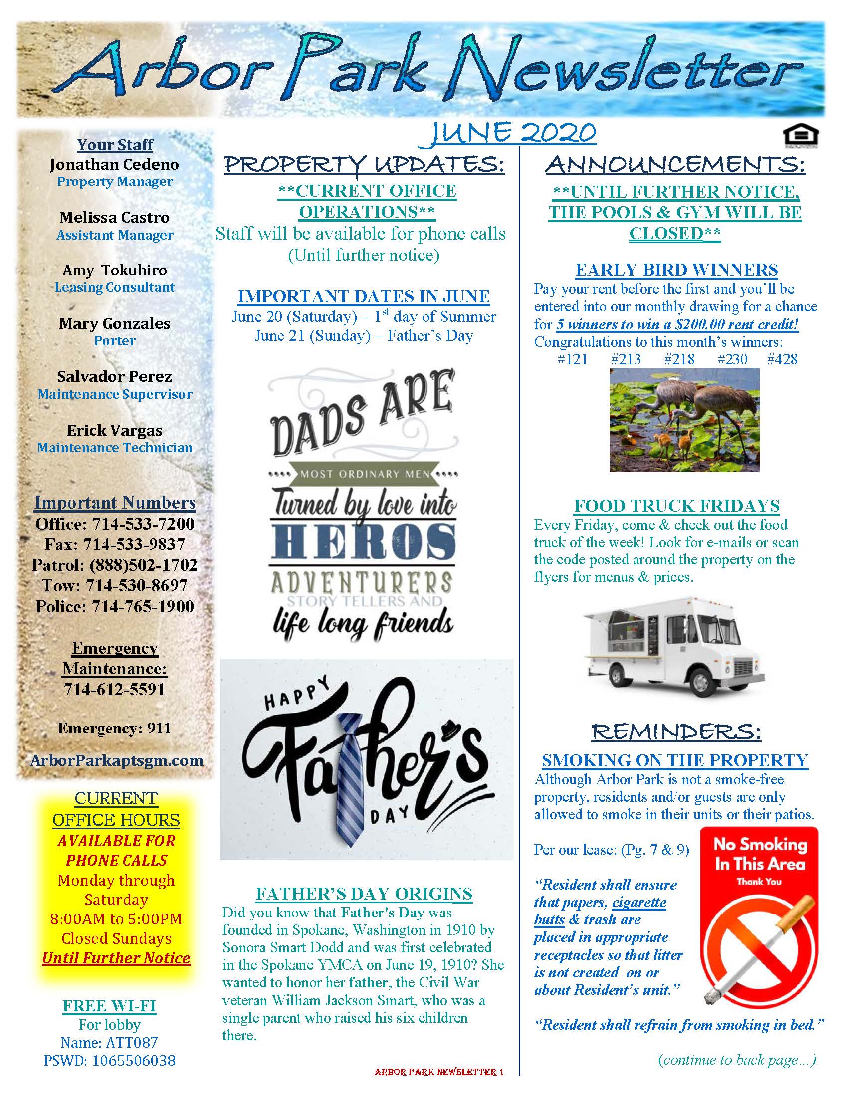 Resident Newsletter - June